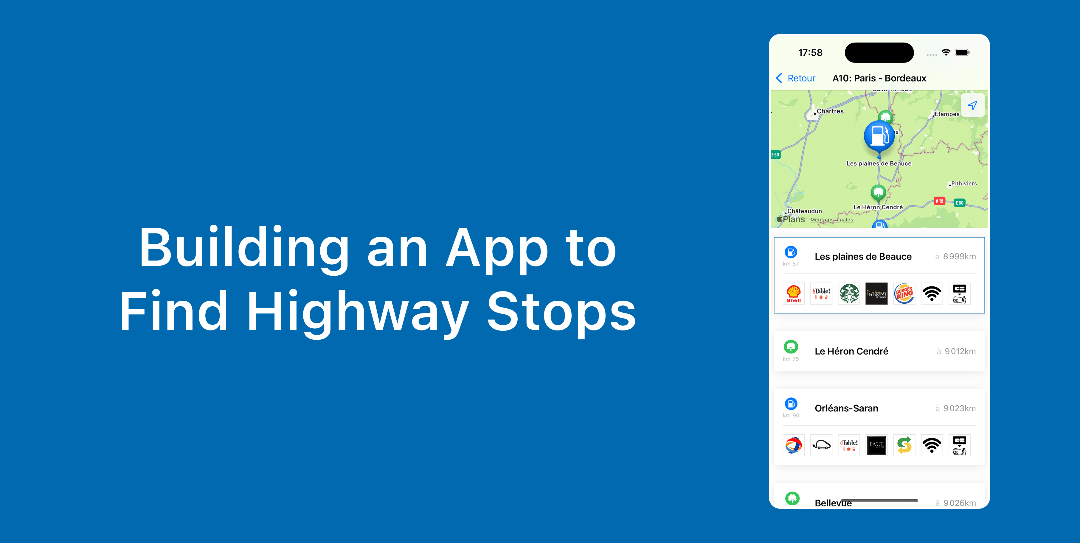 Building an App to Find Highway Stops