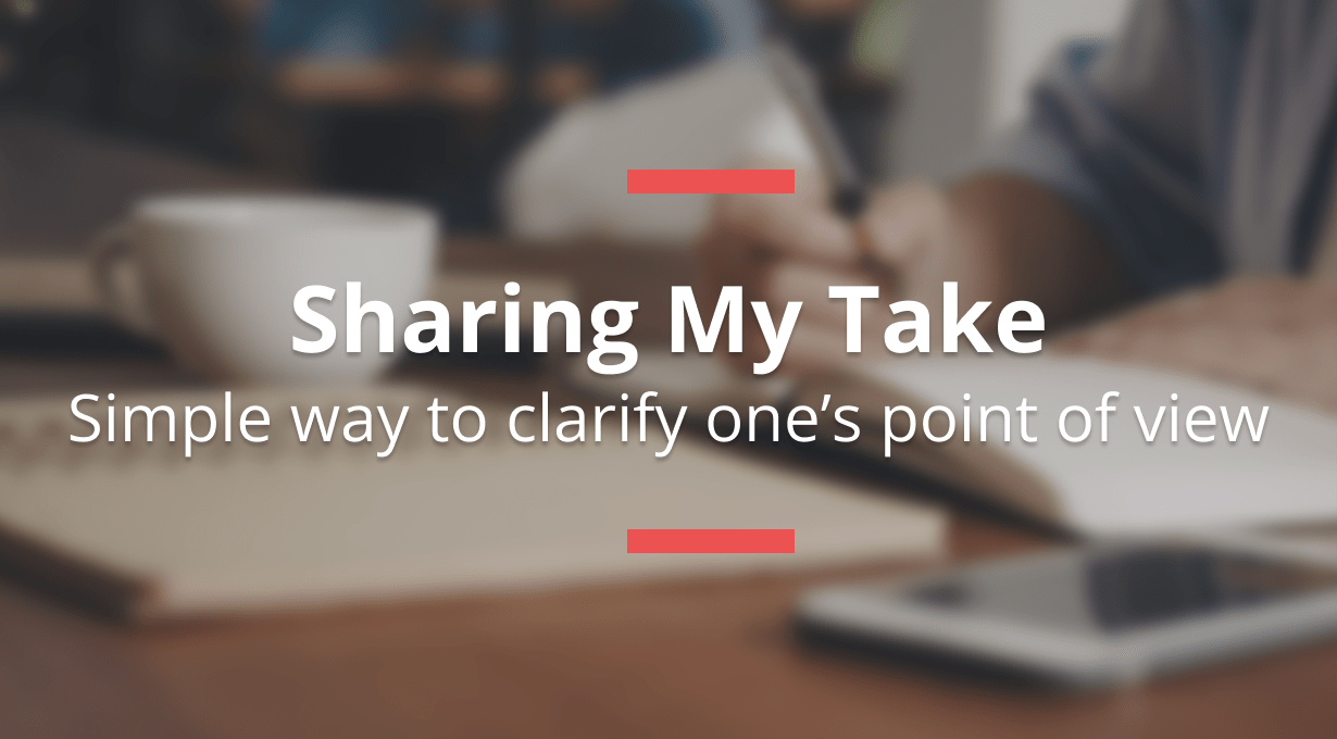 Sharing My Take Asynchronously